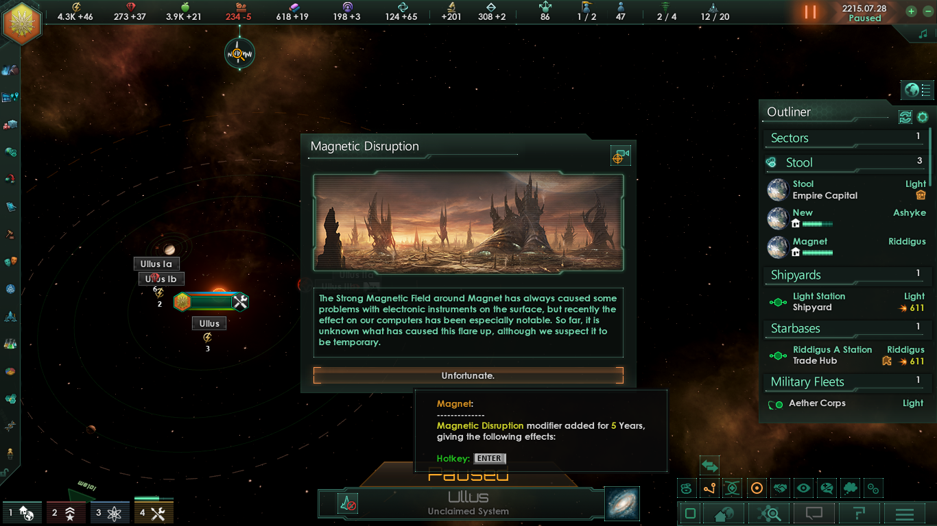 Magnetic Disruption: why doesn't it do anything? | Paradox Interactive Forums